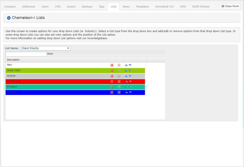Lists - Client Priority Filter